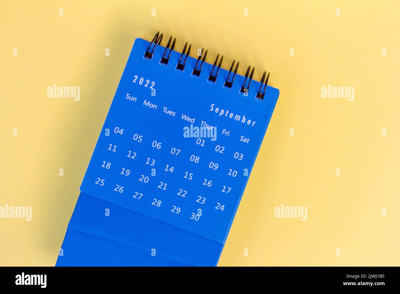 Hello September.Desktop calendar for September 2022 Stock Photo - Alamy