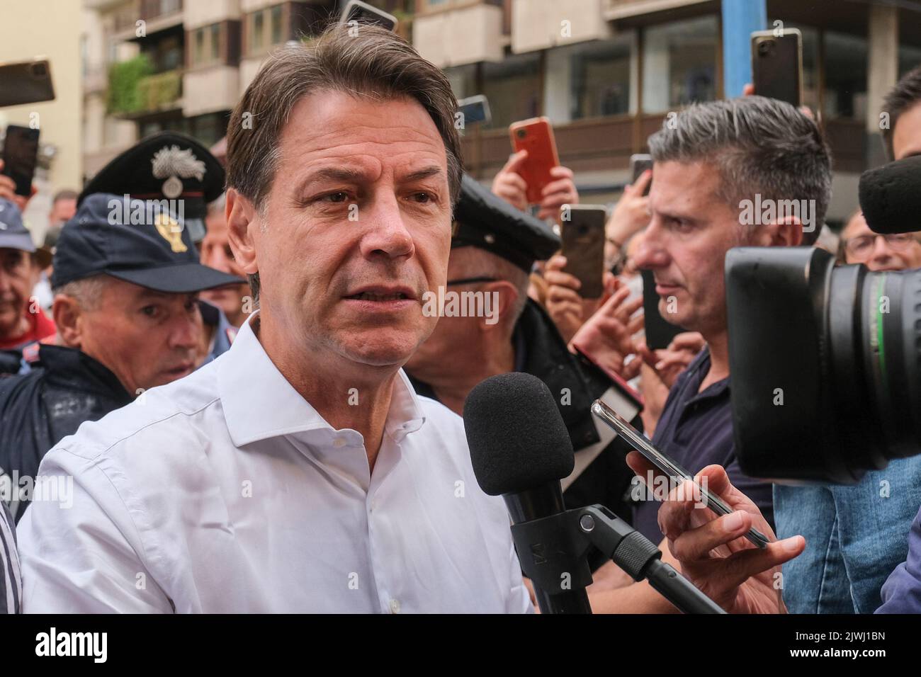 The political leader of the Five Stars Movement, Giuseppe Conte during ...