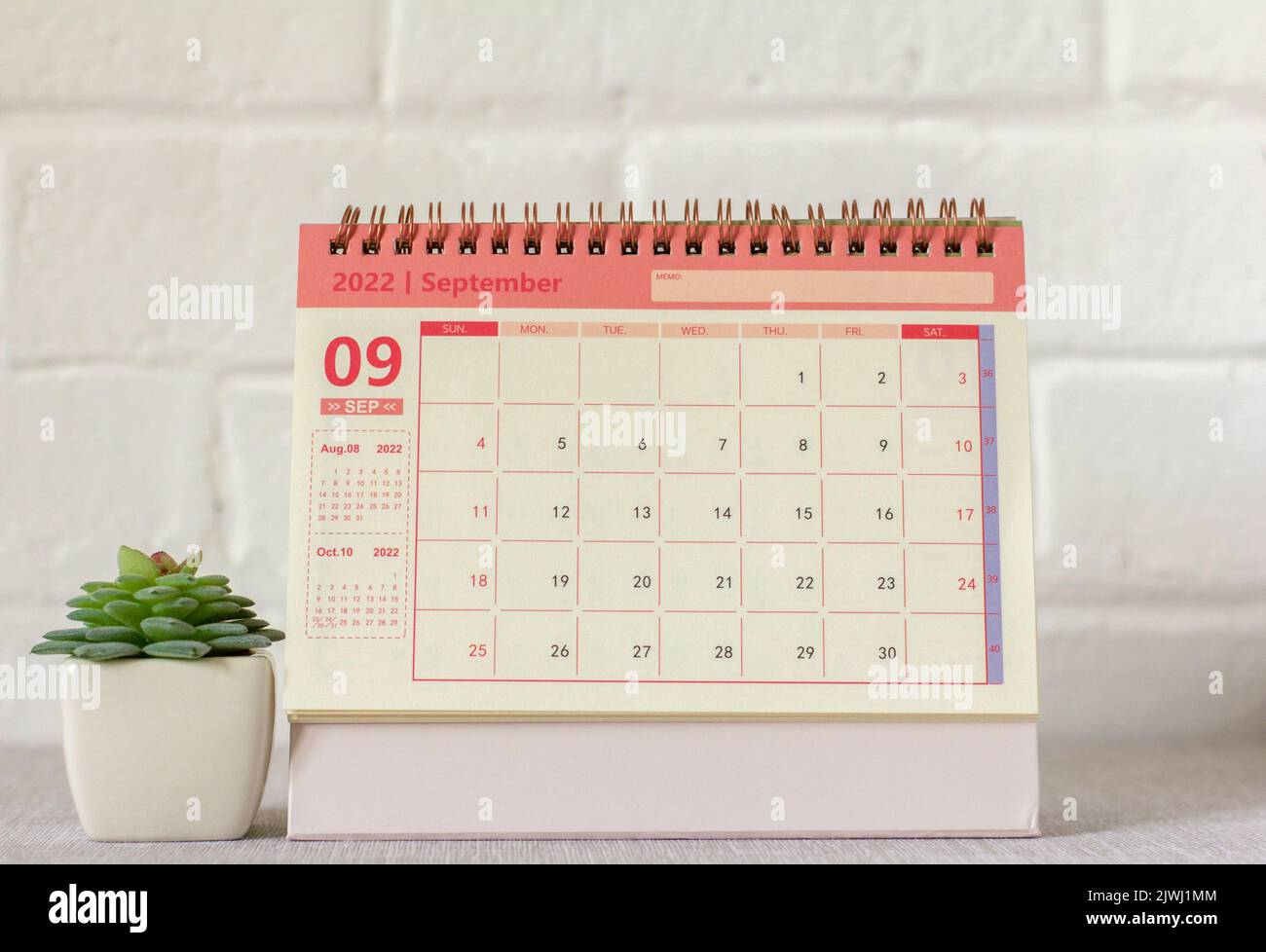 Hello, September.Desktop calendar for planning for September 2022 Stock ...