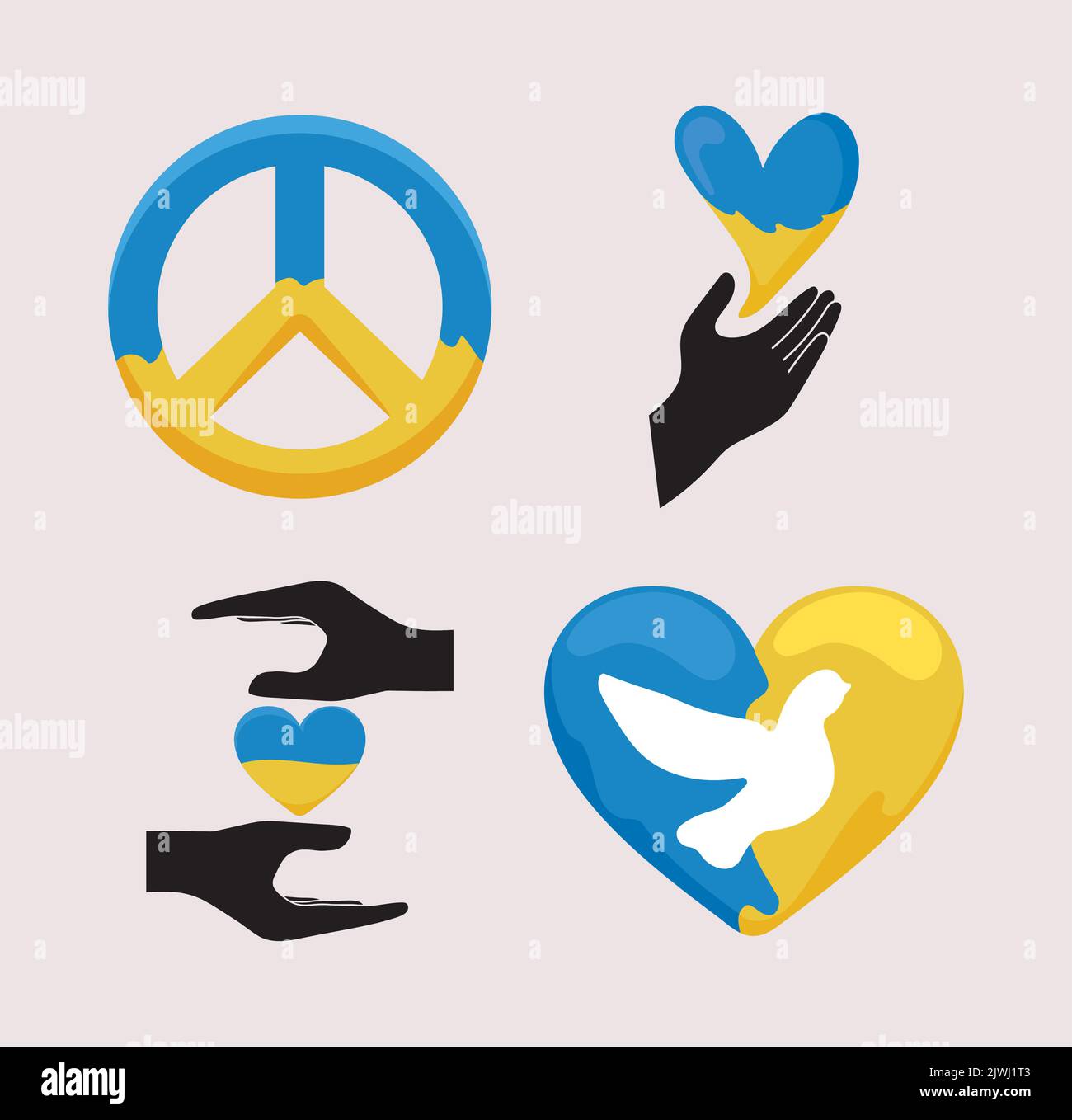 Ukraine no war, icons flat Stock Vector Image & Art - Alamy