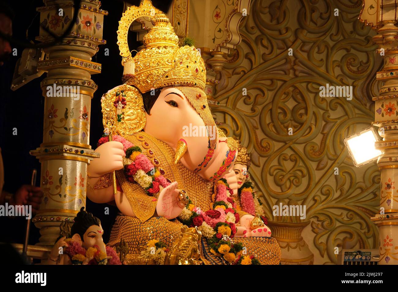 02 September 2022, Pune, Maharashtra, India, Beautiful sculpture of ... 02 September 2022, Pune, Maharashtra, India, Beautiful sculpture of ...