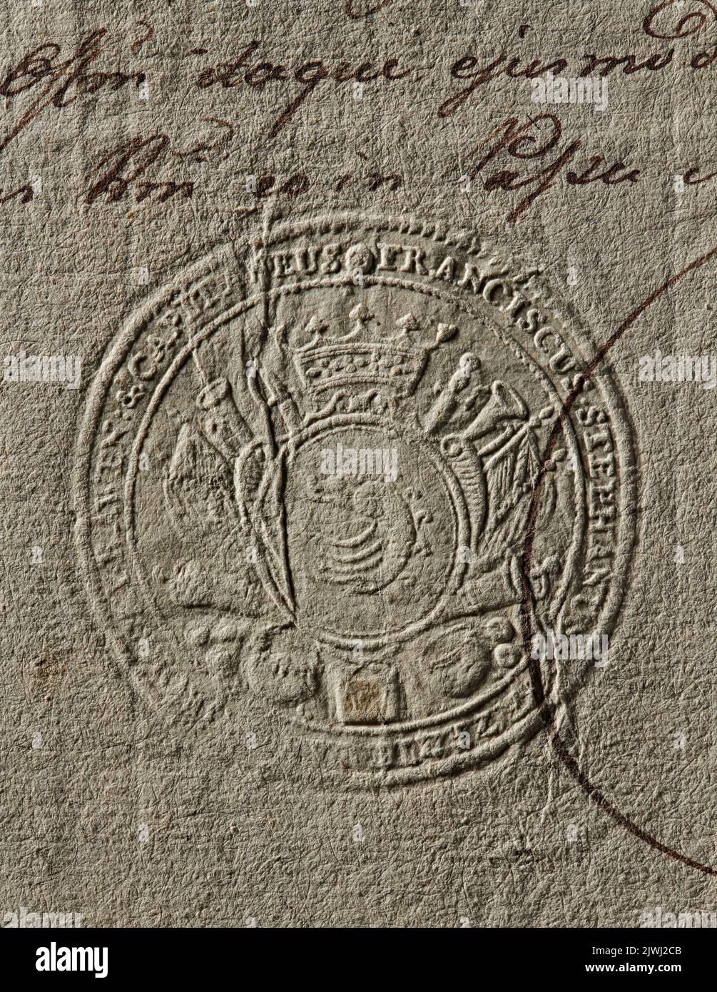 seal of Franciszek Stefan Lanckoroński of Brzezie, Starost of Rawa ...
