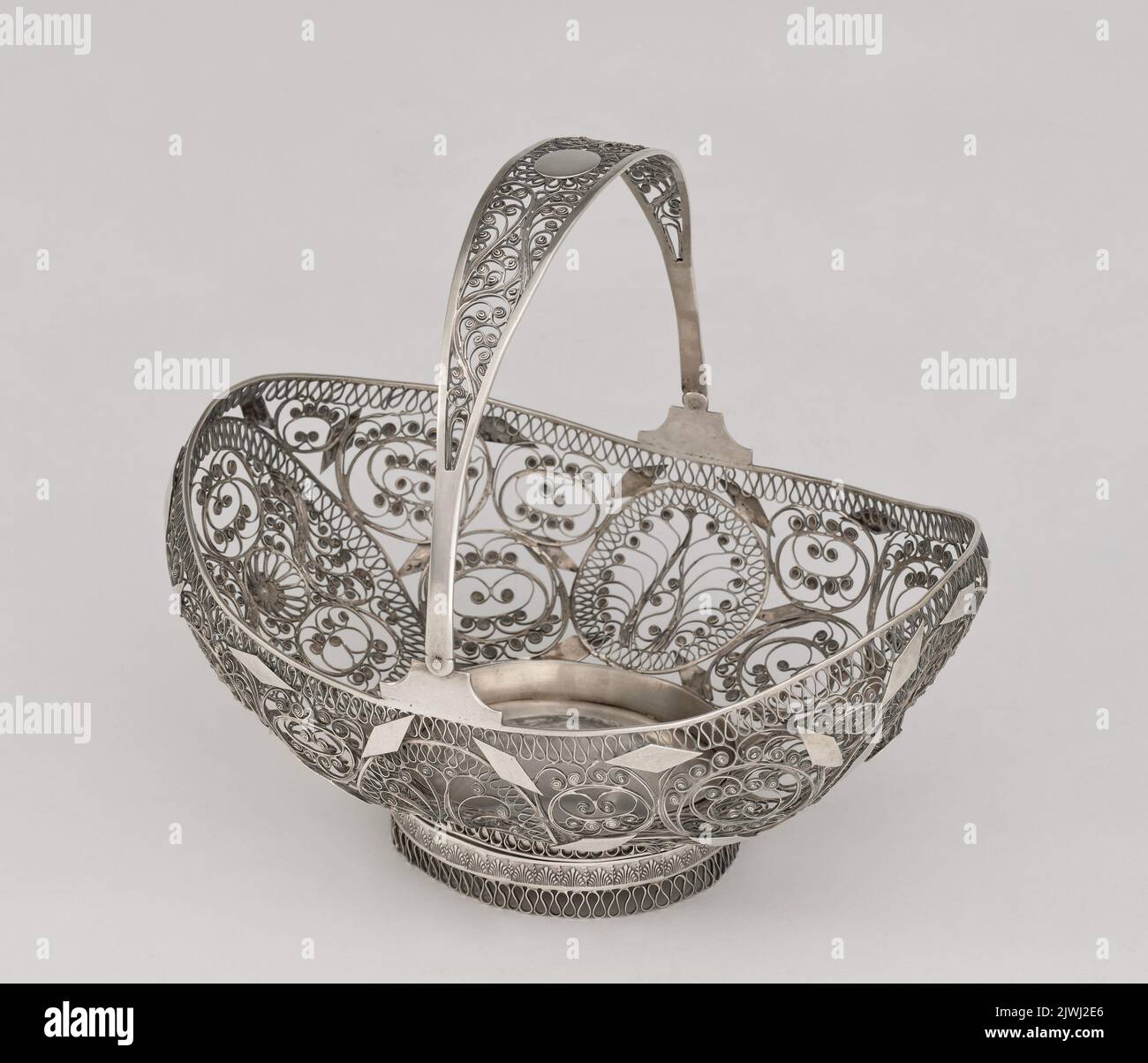 Filigree basket with a handle. unknown, author Stock Photo - Alamy