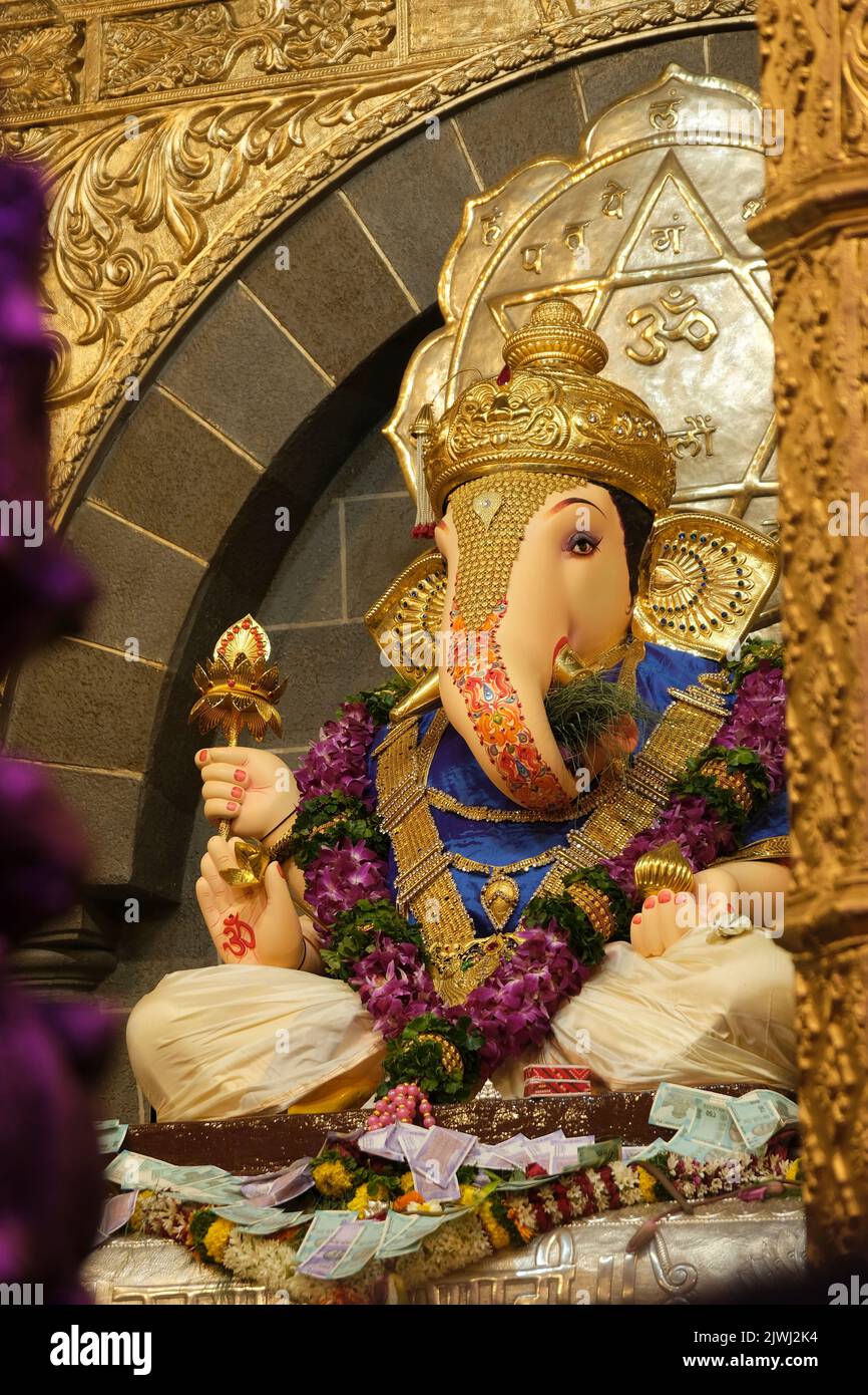 02 September 2022, Pune, Maharashtra, India, Kesari Wada Ganpati is the ...