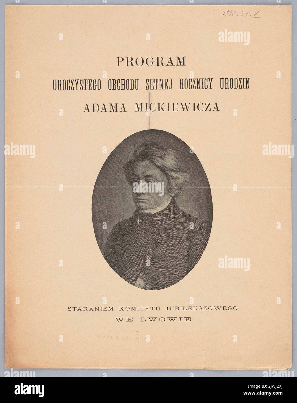 Programme of the festive celebrations of the hundredth birthday of Adam ...