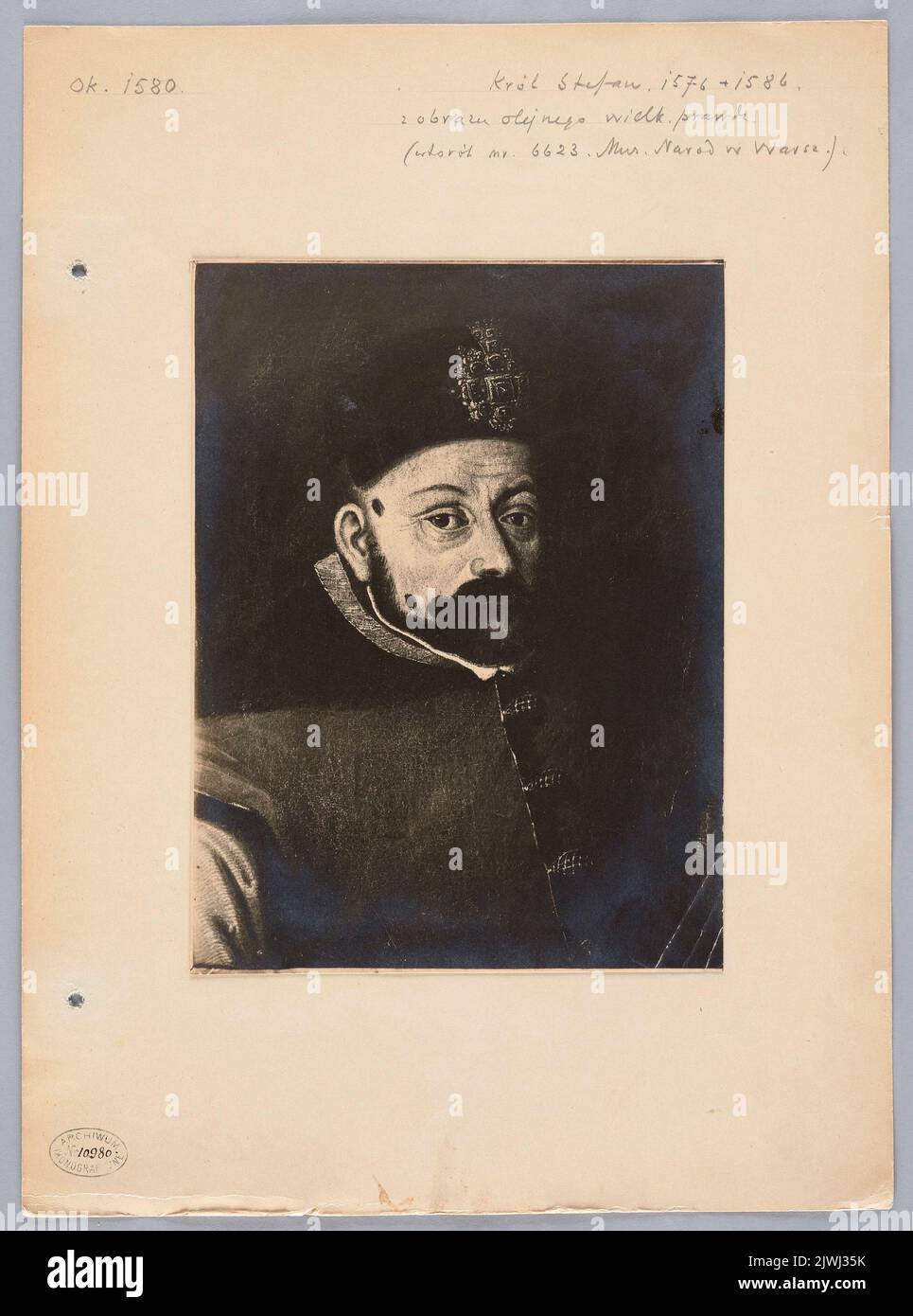 Photograph of painting: portrait of Stefan Batory. unknown, photographer Stock Photo - Alamy