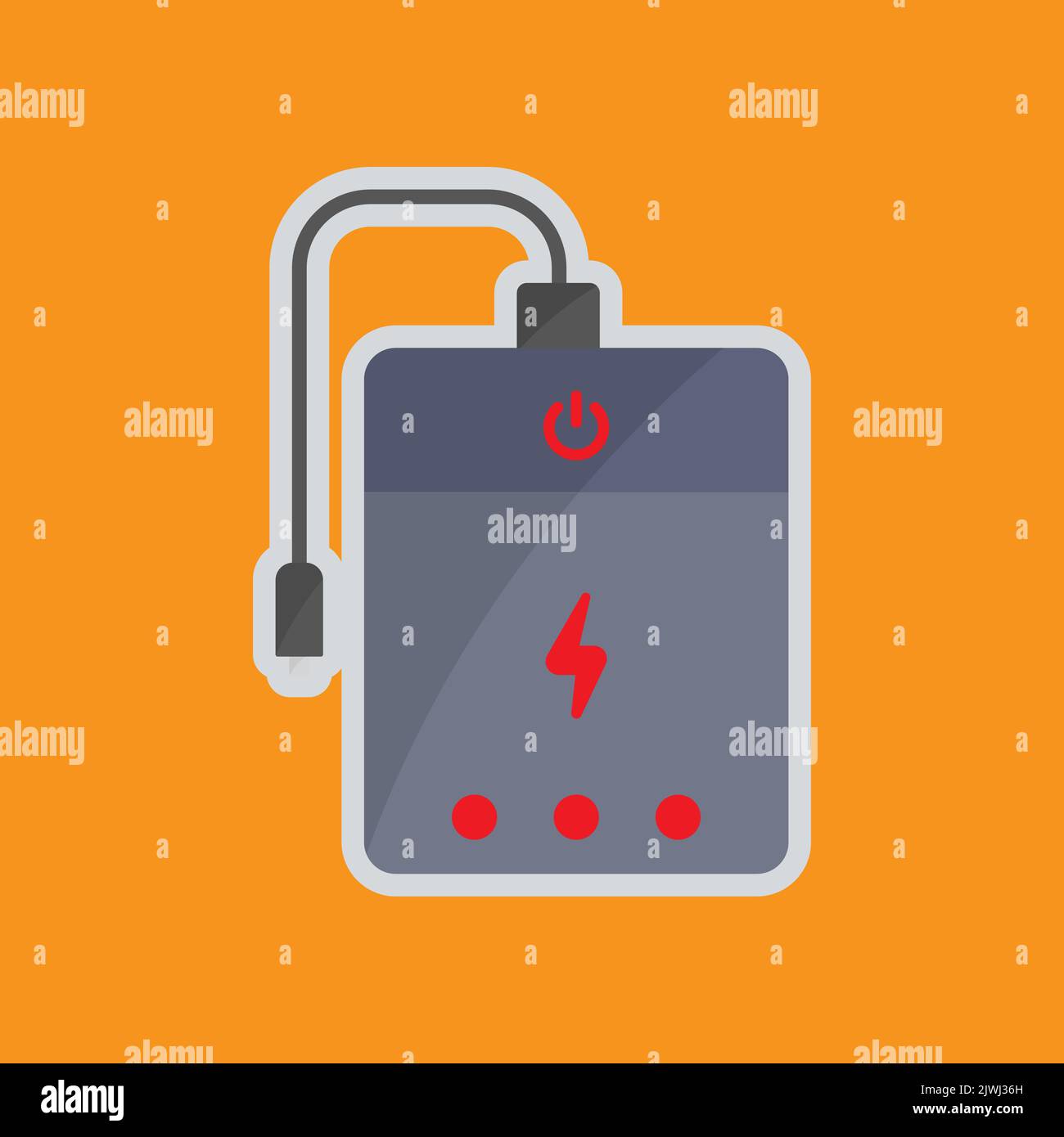 Power bank icon, battery. Icon related to electronic, technology. Flat ...