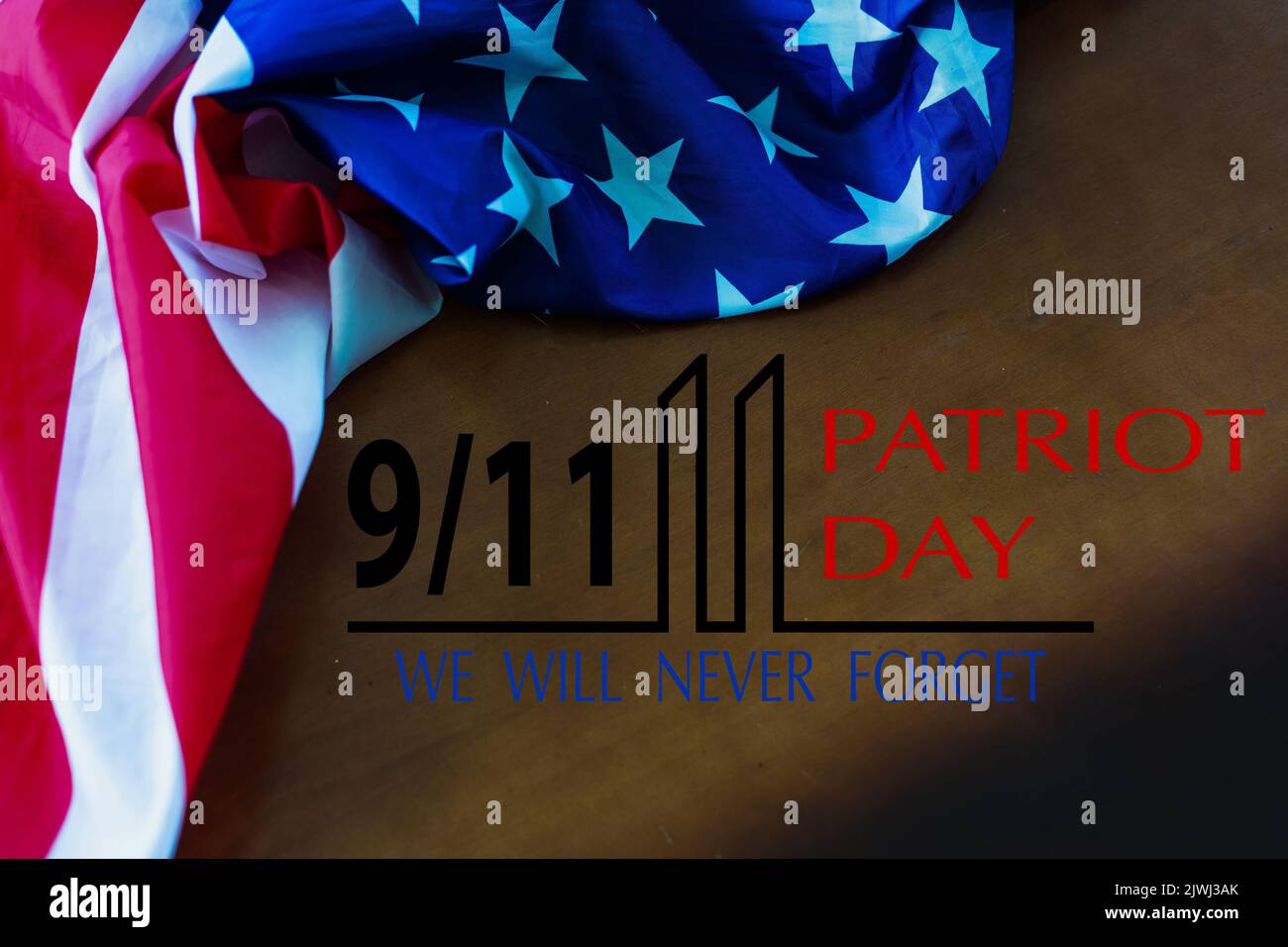 Patriot Day of USA background on american flag Stock Photo - Alamy