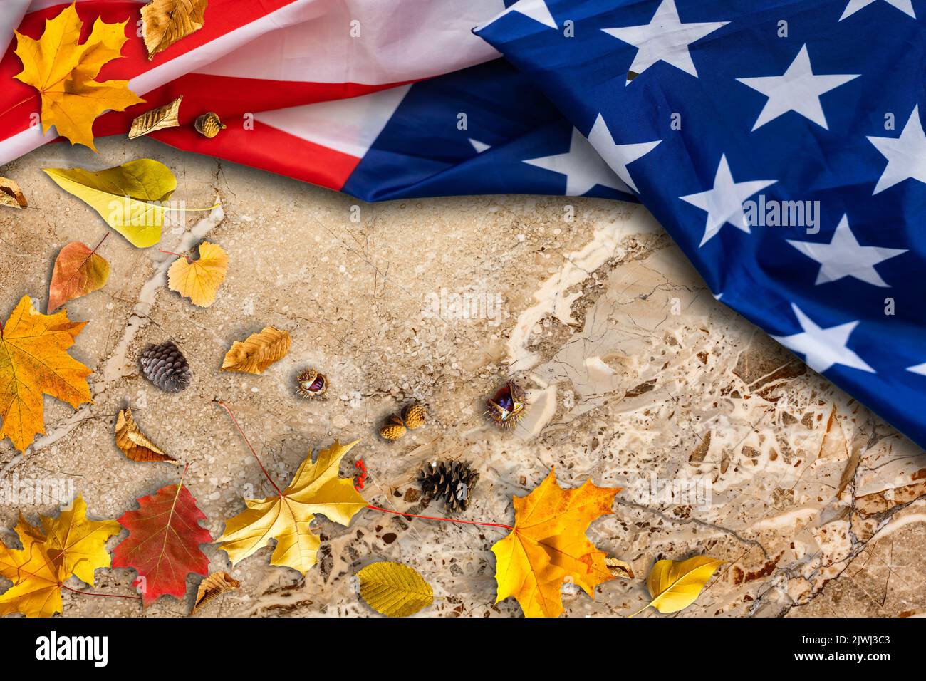 American flag autumn season hi-res stock photography and images - Alamy