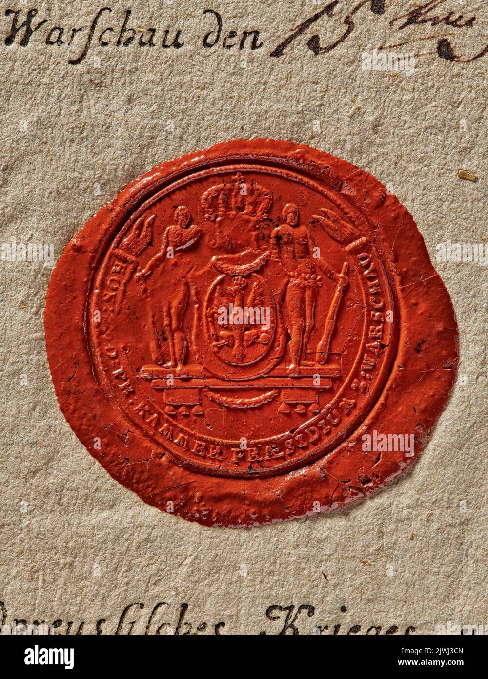 seal of the Presidium of the Royal Treasure of South Prussia. Prusy ...