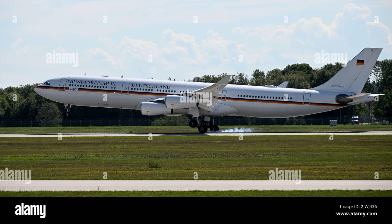 Hallbergmoos, Germany. 05th Sep, 2022. The Luftwaffe aircraft "Konrad ...
