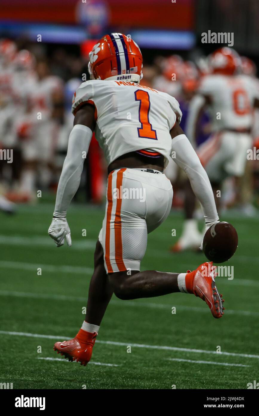 Atlanta, GA - SEPTEMBER 05: Clemson Tigers safety Andrew Mukuba (1 ...