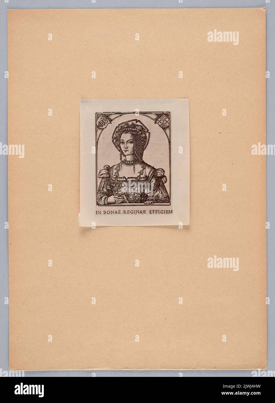 Photograph of print: Queen Bona Sforza from an etching from the Polish ...