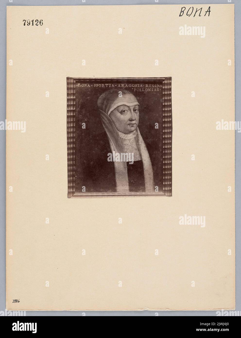 Photograph of painting: Bona the Queen, painting dated for the year ...