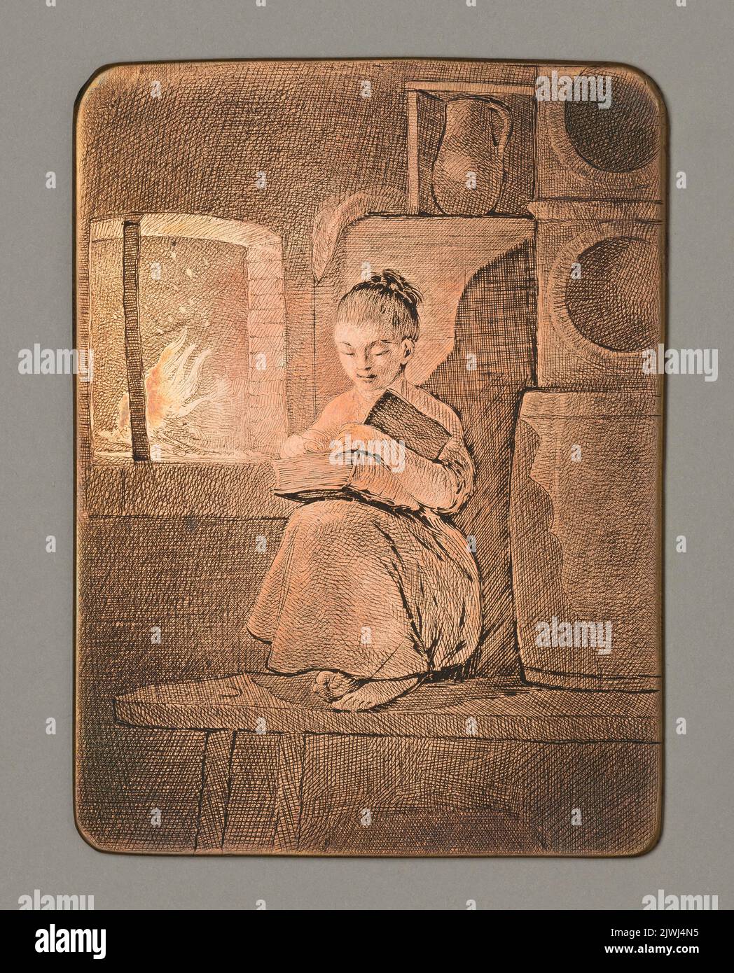 Engrossed in reading. Norblin de la Gourdaine, Jean Pierre (1745-1830 ...