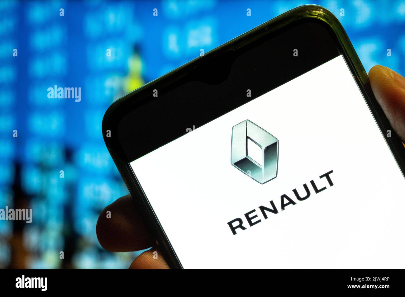 In this photo illustration, the French multinational automobile ...