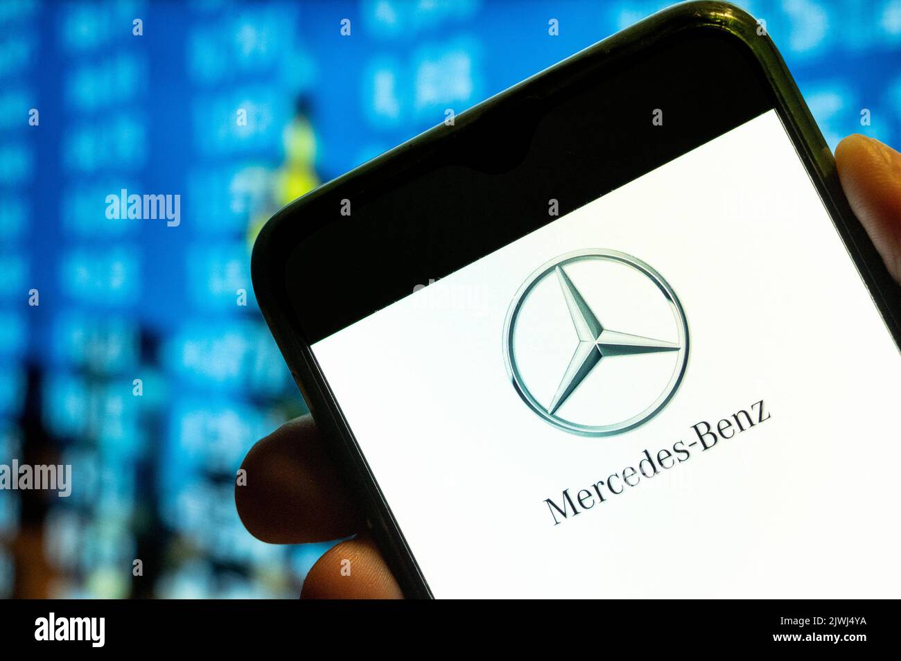 In this photo illustration, the German multinational automobile ...
