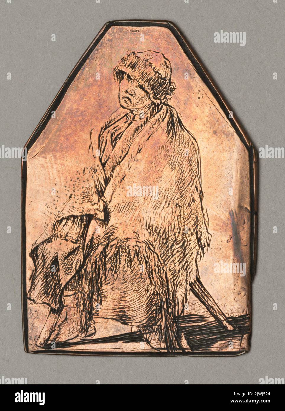 Boy sitting on a stool. Nether, Henryk Daniel (1760-1819), graphic ...