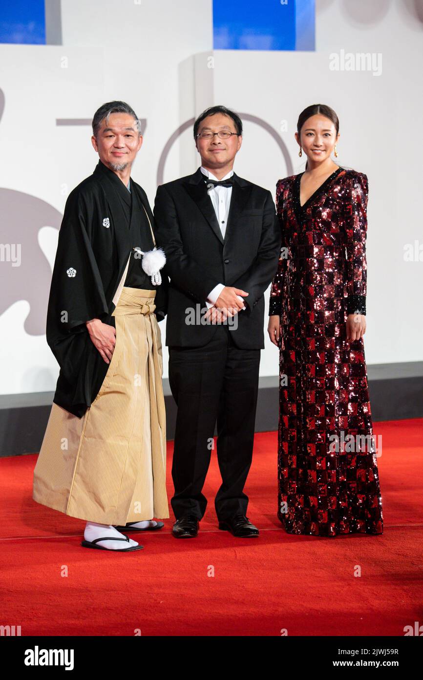 Venice, Italy. 05th Sep, 2022. Atom Sunada, Koji Fukada, Fumino Kimura ...