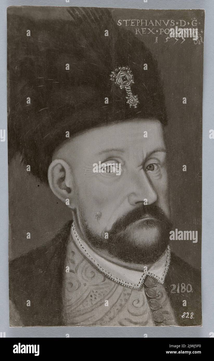 Photograph of painting: Portrait of king Stephen Báthory. Marconi ...