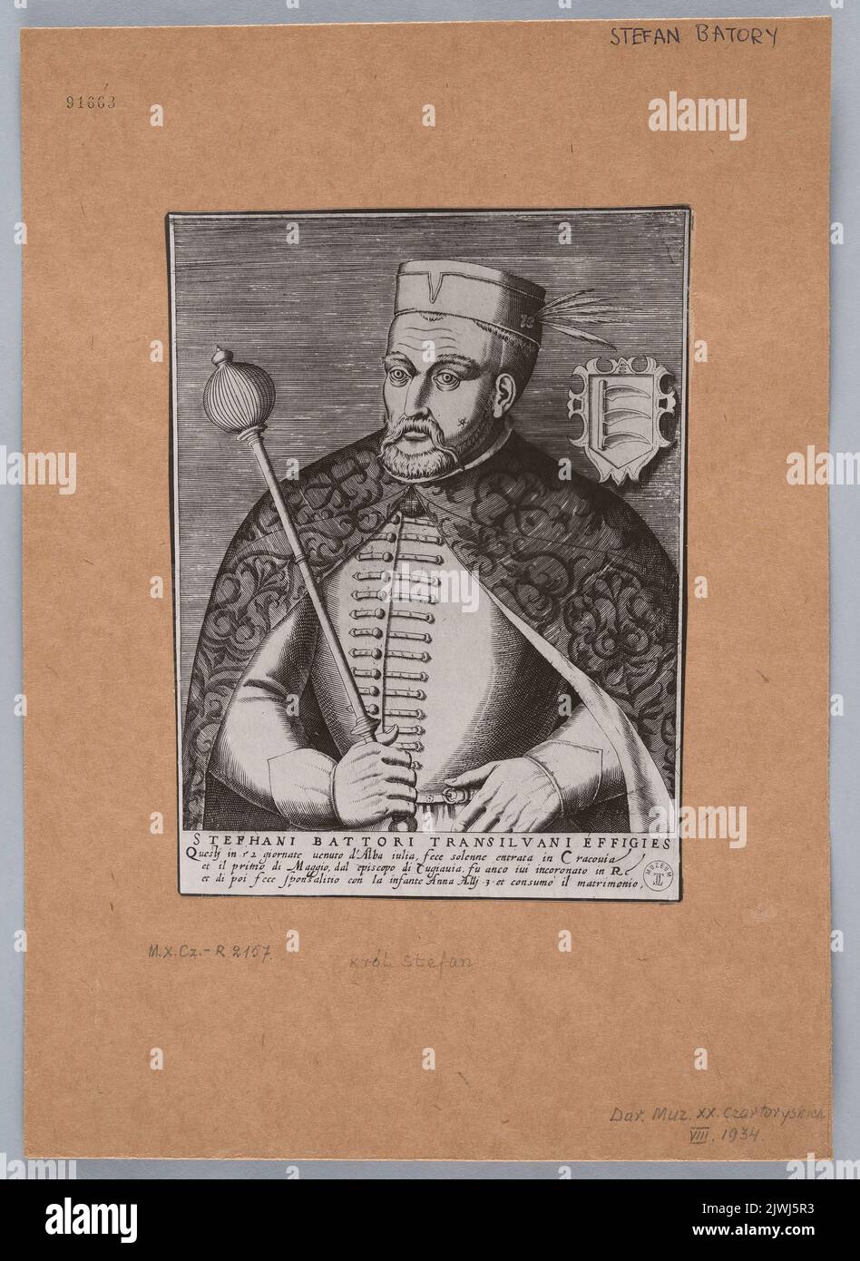 Photograph of print: portrait of Stephen Bathory. unknown, photographer ...