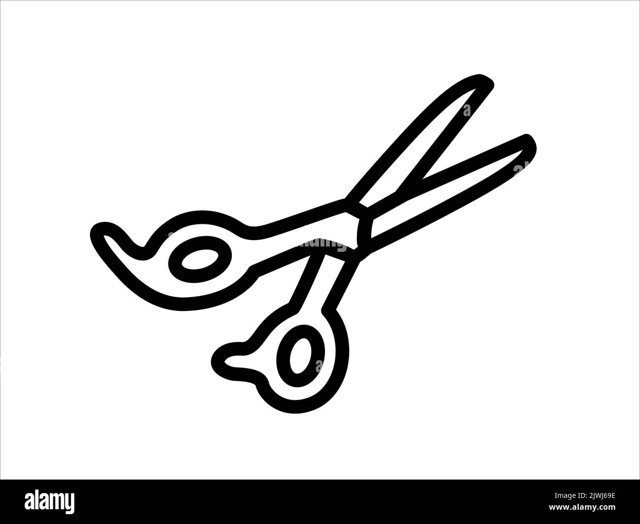 Hairdressing Scissors icon. Barber symbol silhouette isolated on white ...