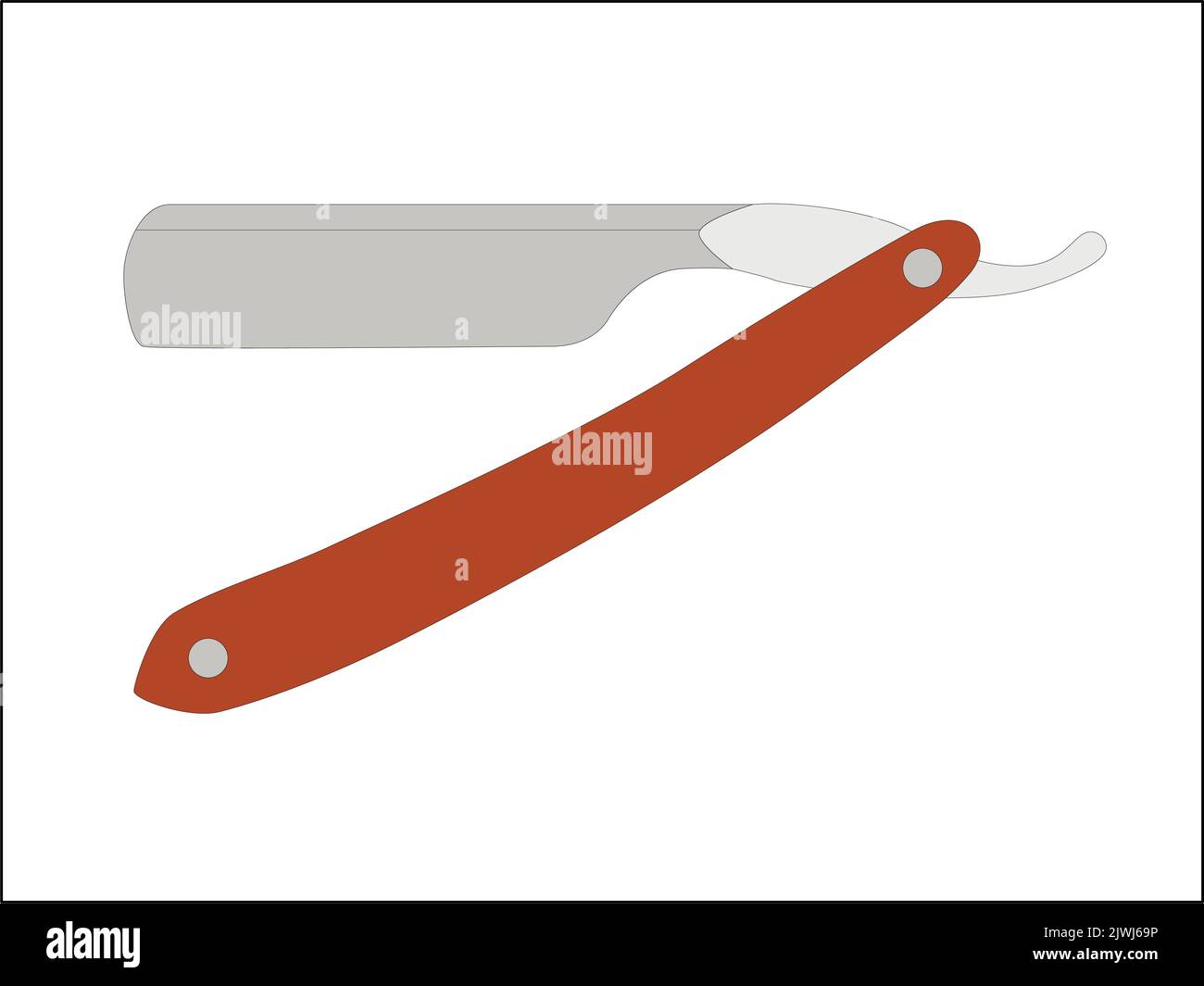 Straight razor icon. Barber symbol silhouette isolated on white ...