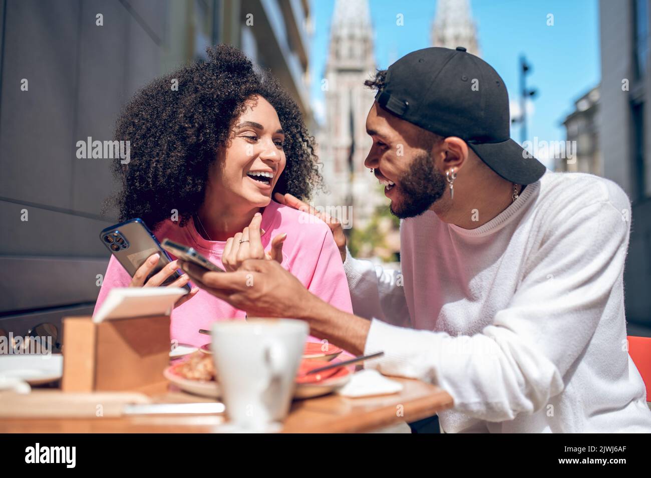 Woman feeling freedom in table hi-res stock photography and images - Alamy