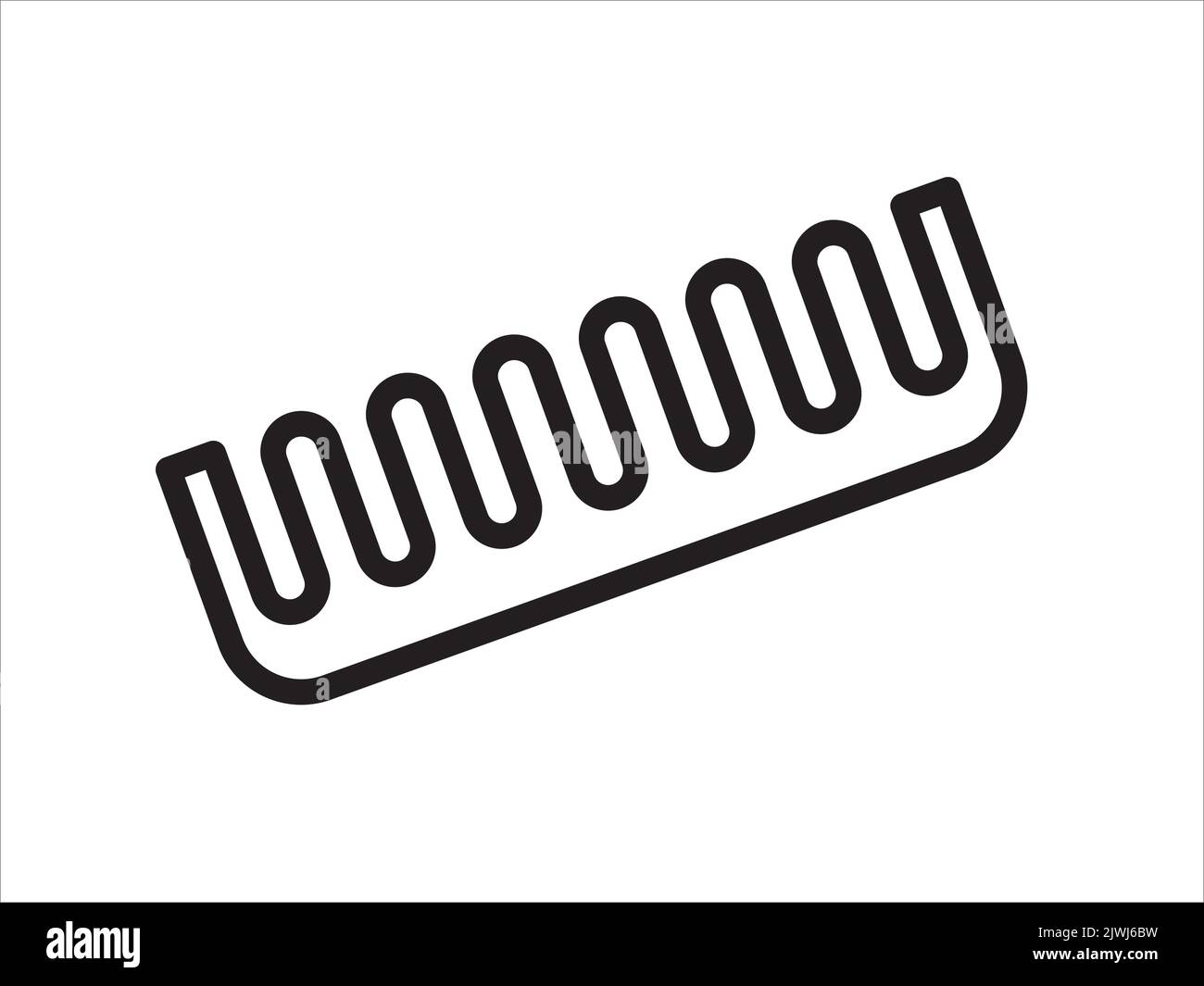 Hair Comb icon. Barber symbol silhouette isolated on white background ...