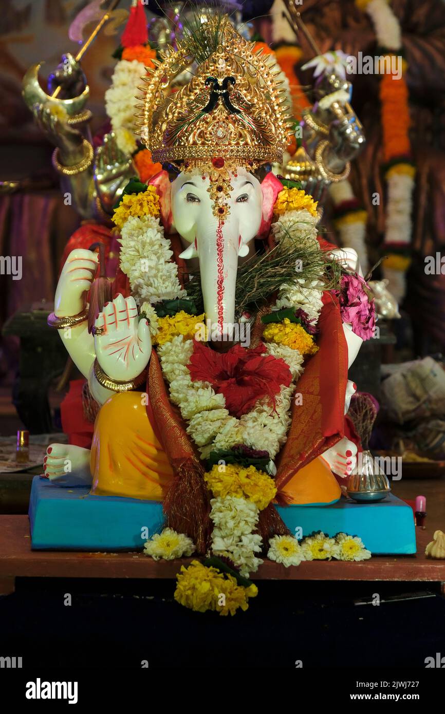 02 September 2022, Pune, Maharashtra, India, Kesari Wada Ganpati is the ...