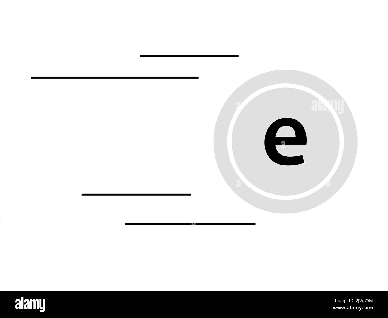 Vector science model of Electron. Flight icon with fast speed effect ...
