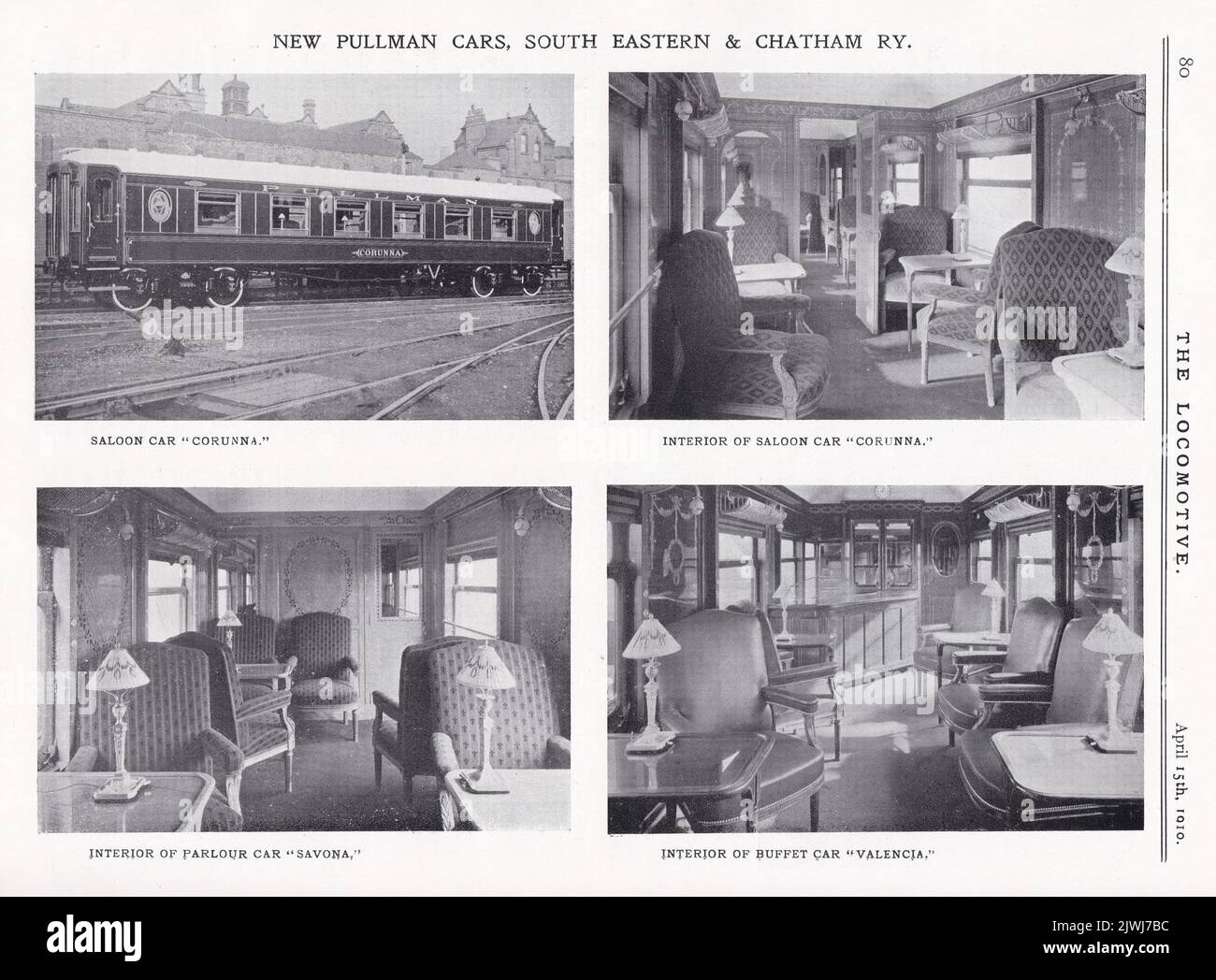 New Pullman Cars, South Eastern & Chatham RY Stock Photo - Alamy