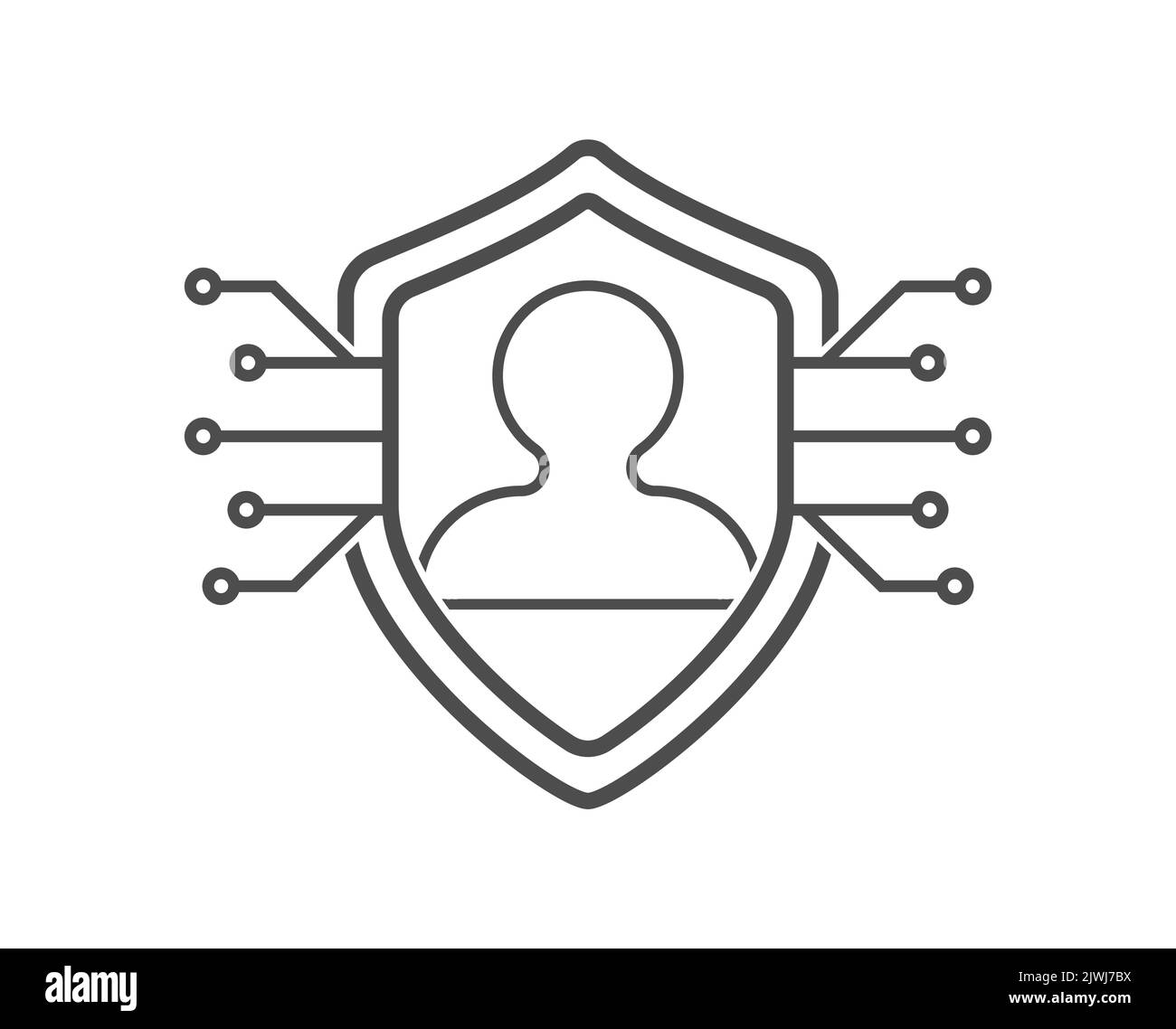 A privacy symbol. protection of personal data from external threats ...