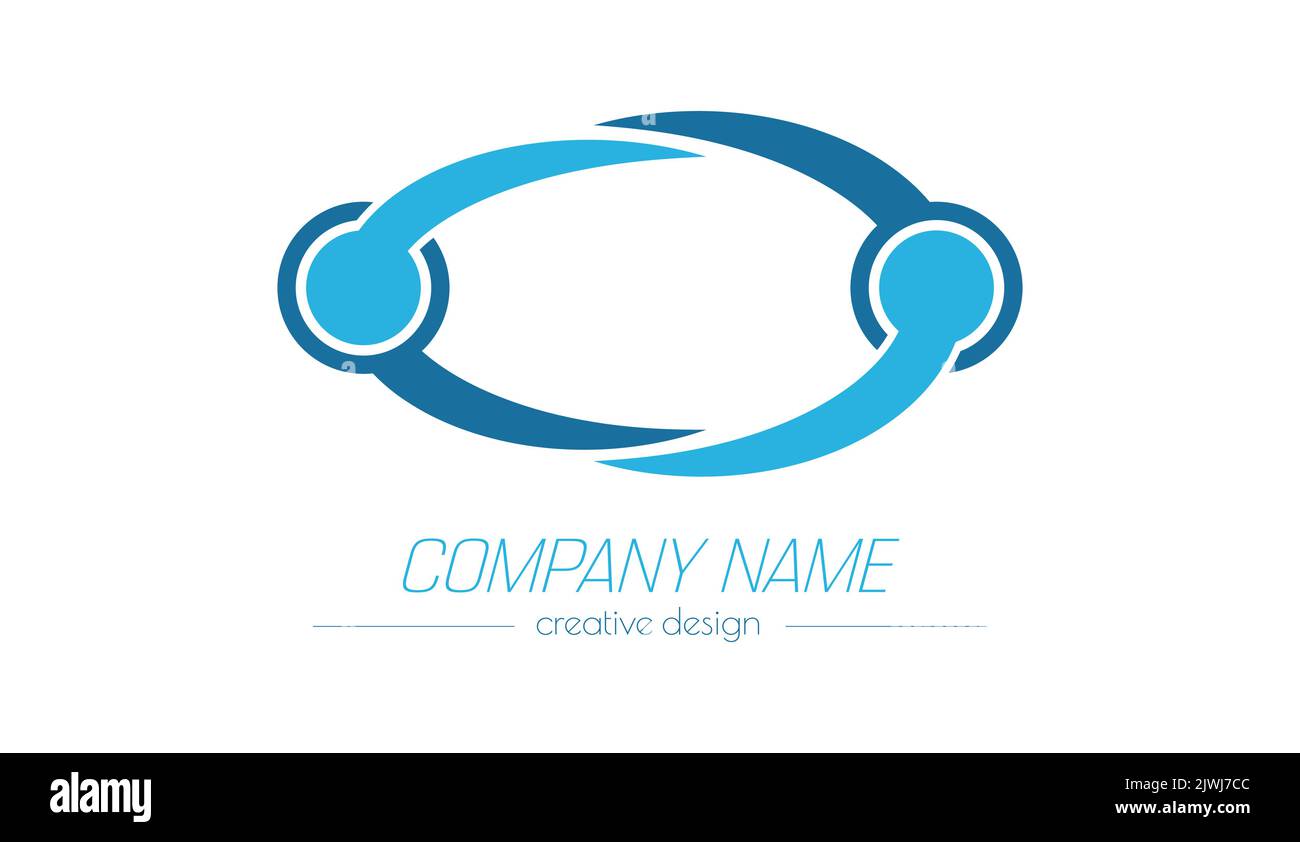 The four parts of the line are connected into an oval . Logo template ...