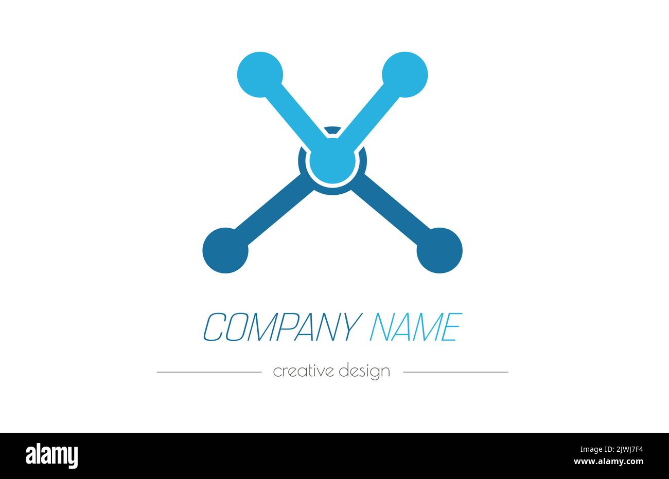 two parts of the line are connected by a contact. Logo template ...