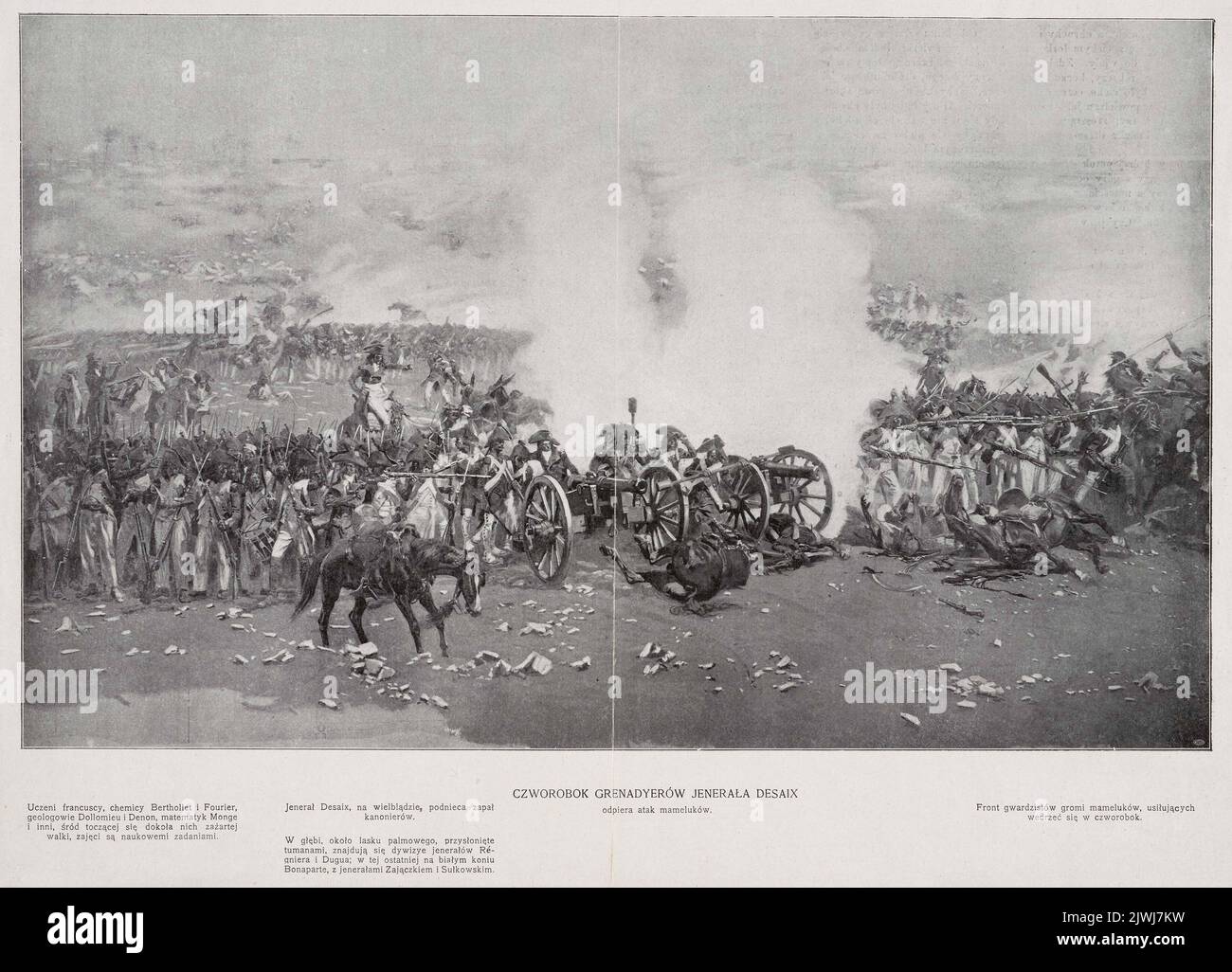 Reproduction of a painting: Wojciech Kossak (1856-1942), Grenadier unit ...