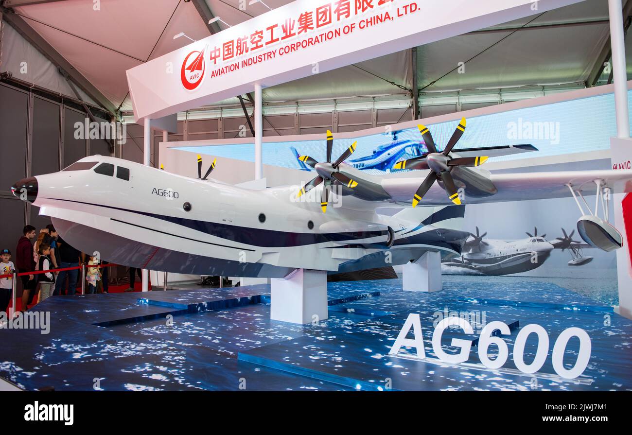 August 30, 2019, Moscow region, Russia. A mock-up of the Chinese AVIC ...