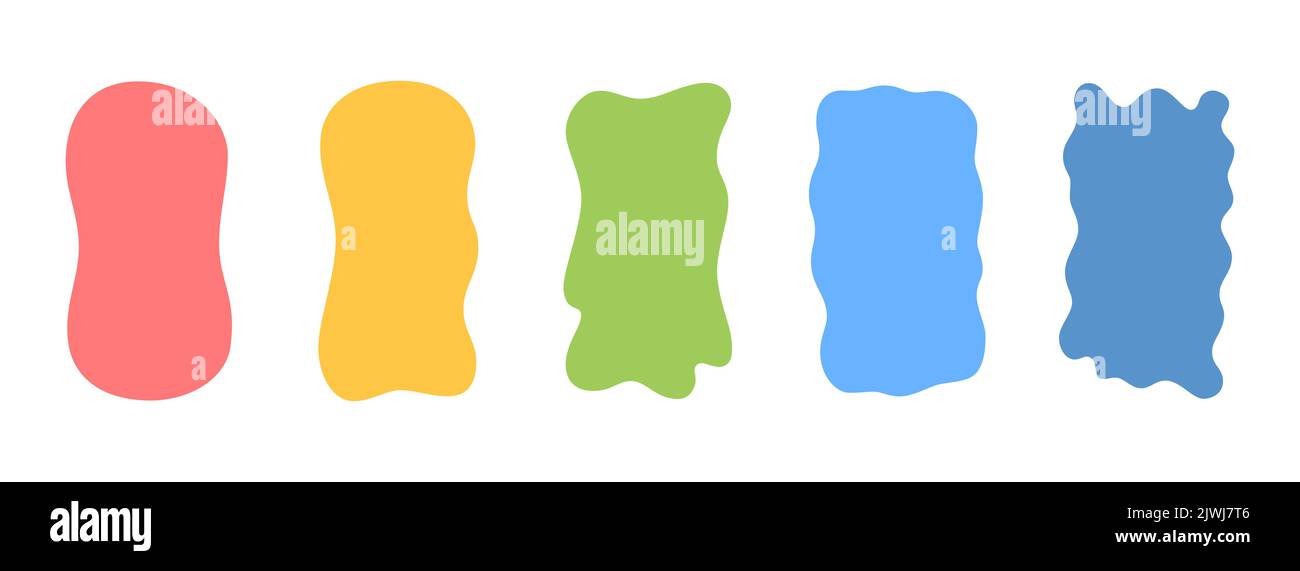 Hand drawn organic shapes set for social media stories. Quote ...