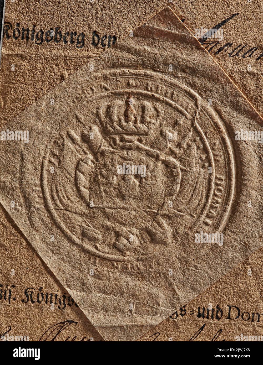 seal of the royal treasure. kamera królewska, signatory Stock Photo - Alamy