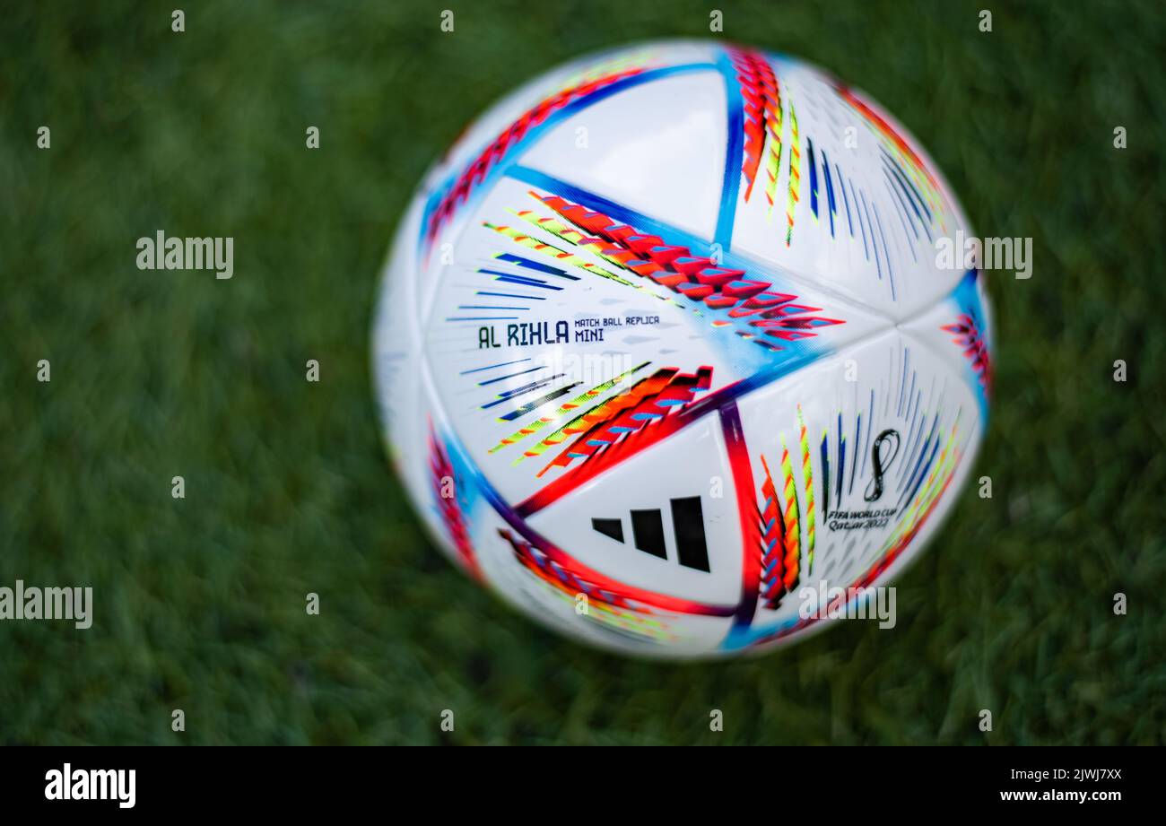 September 3, 2022, Doha, Qatar. The official ball of the FIFA World Cup ...