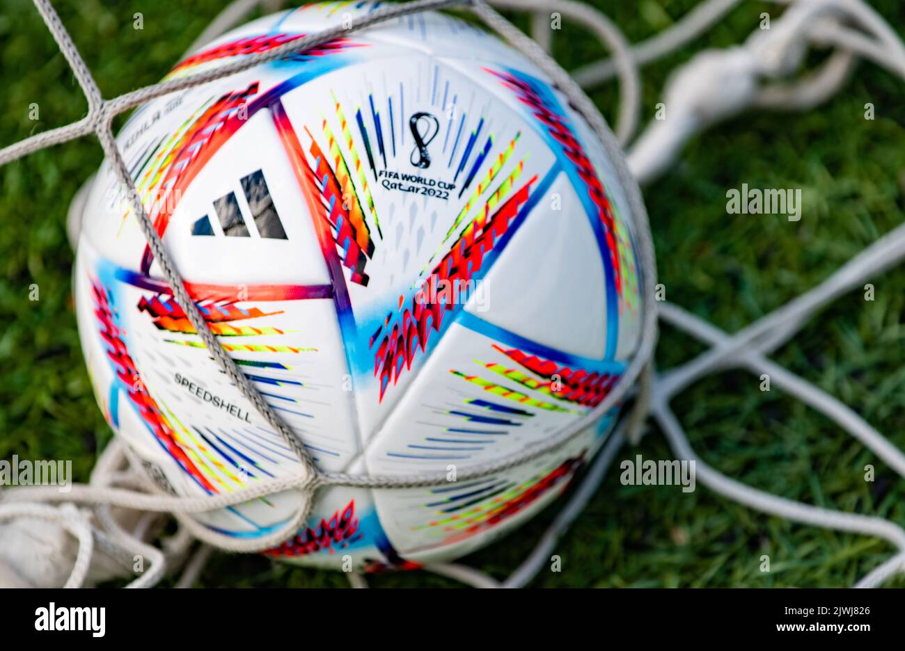 September 3, 2022, Doha, Qatar. The official ball of the FIFA World Cup ...