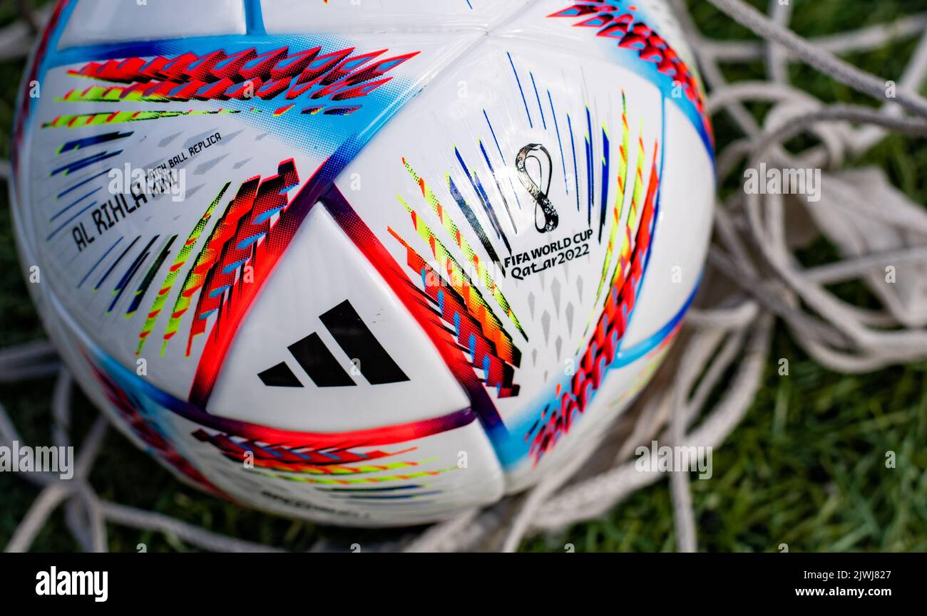 September 3, 2022, Doha, Qatar. The official ball of the FIFA World Cup ...