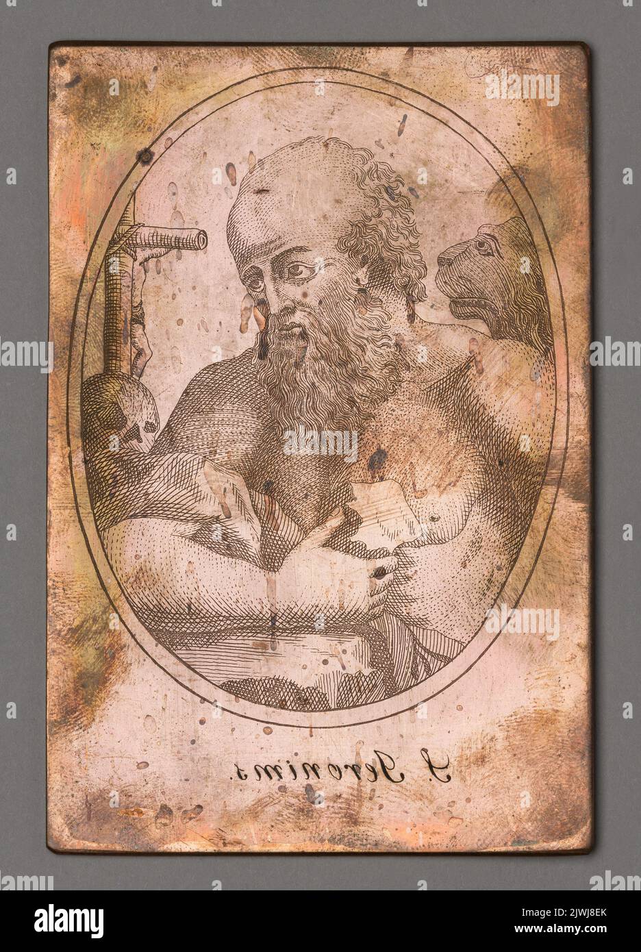 Saint Jerome. Czerski, Stanisław (1777-1833), graphic artist Stock ...