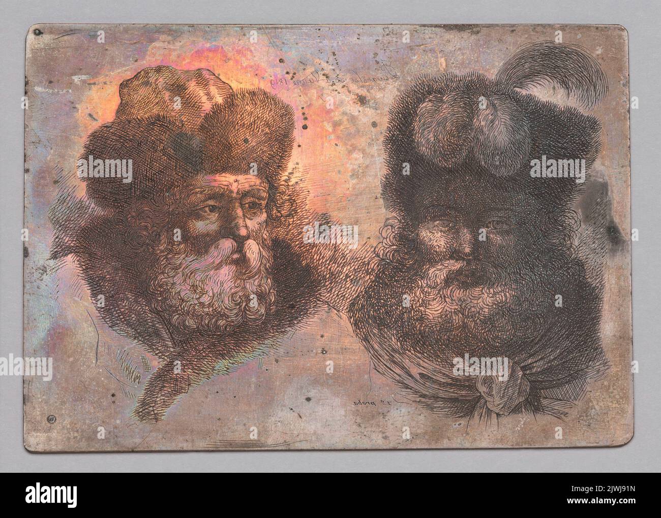 Heads of two elders. Piwarski, Jan Feliks (1794-1859), graphic artist ...