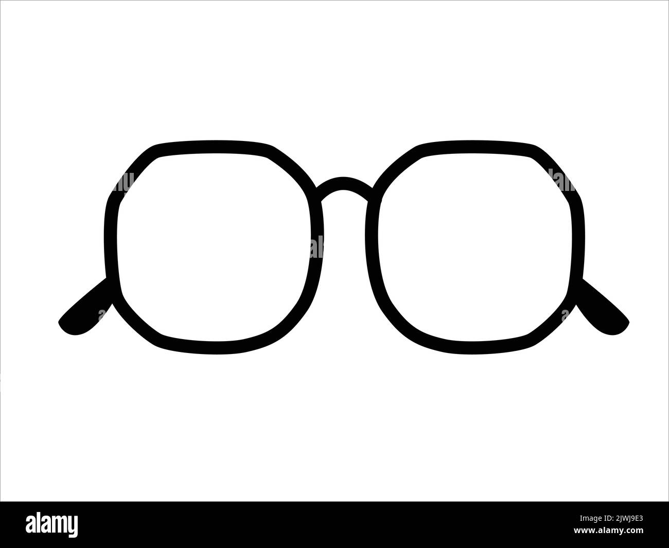 Retro Icon Oversize Square Glasses Isolated On Background Retro Black Rimmed Glasses Womens