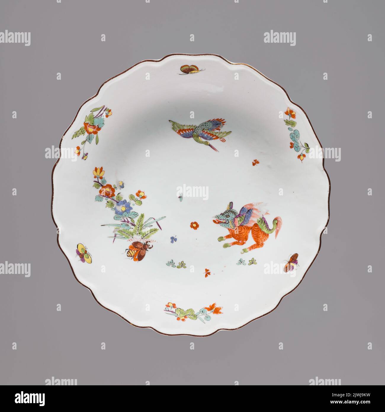 Bowl “with a Korean lion". Koenigliche Porcellain Fabrique, Meissen ...