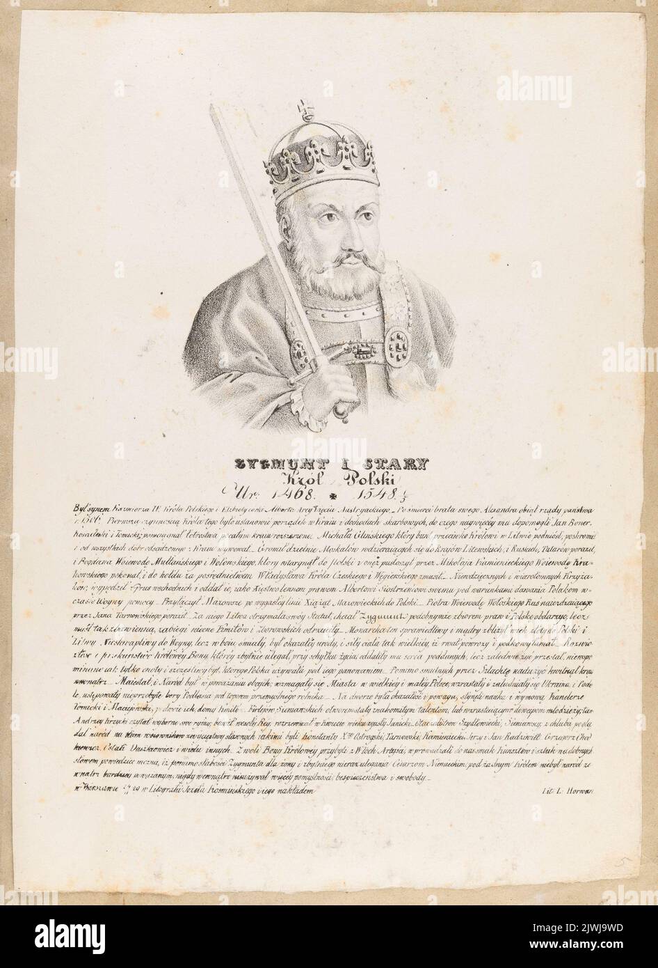 Portrait of Sigismund the Old (from the cycle: “Portraits of Polish ...