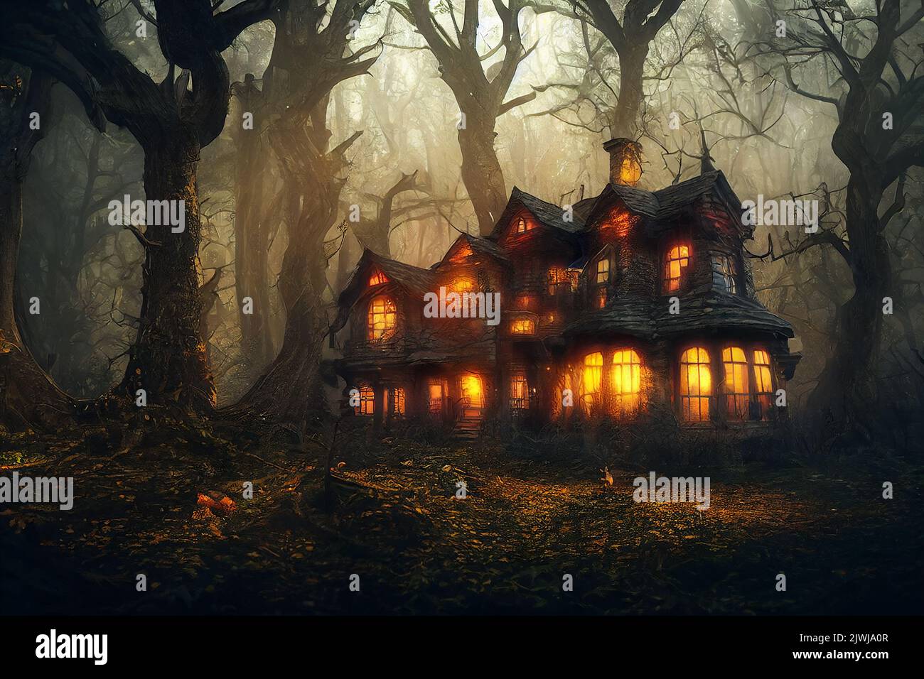 Scary house in forest hi-res stock photography and images - Alamy