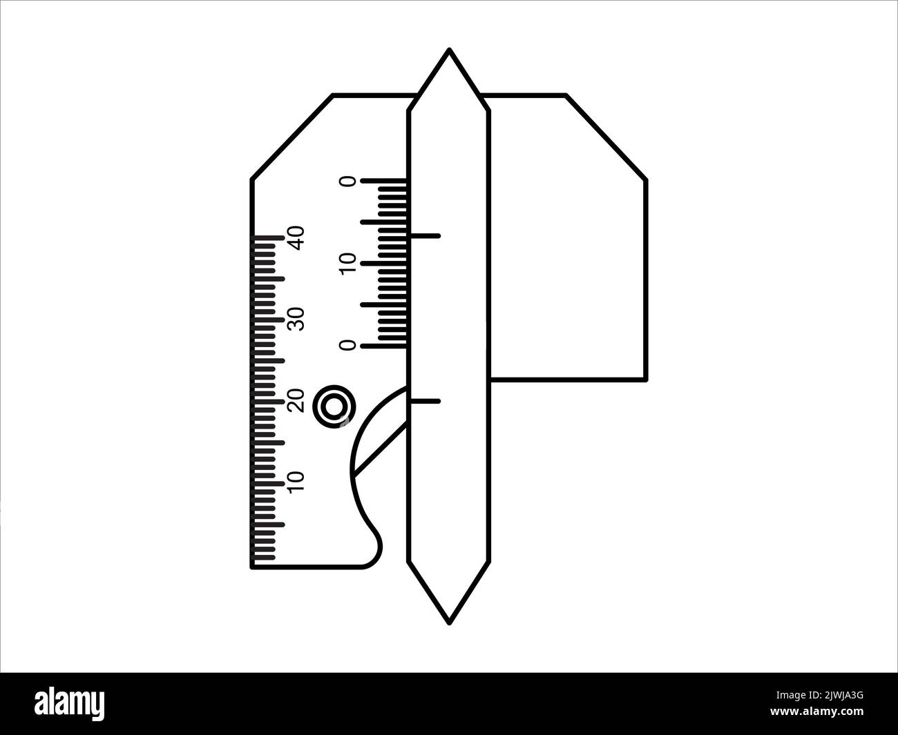 Wg 1 Template Measuring Device Universal Meter For Welded Joints Vector Illustration Stock