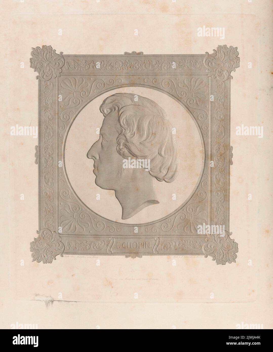 Portrait of Frederic Chopin. Bovy, Antoine (1795-1877), sculptor ...